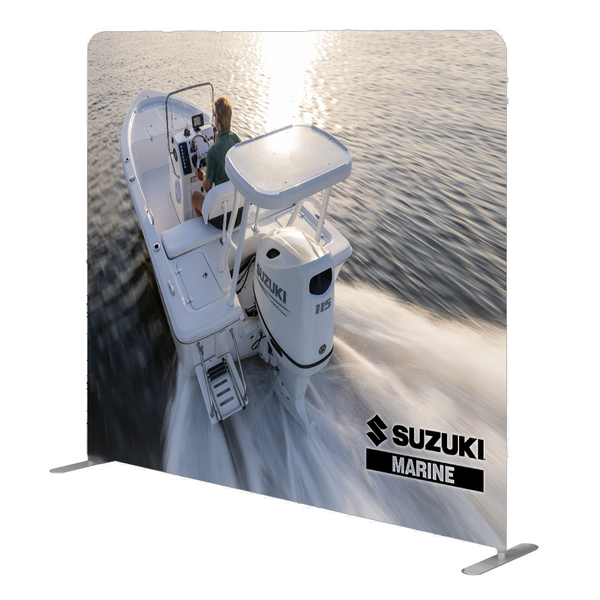 White skiff DF115 - Stretch Fabric Panel with 8' Frame – SuzukiBanners.com