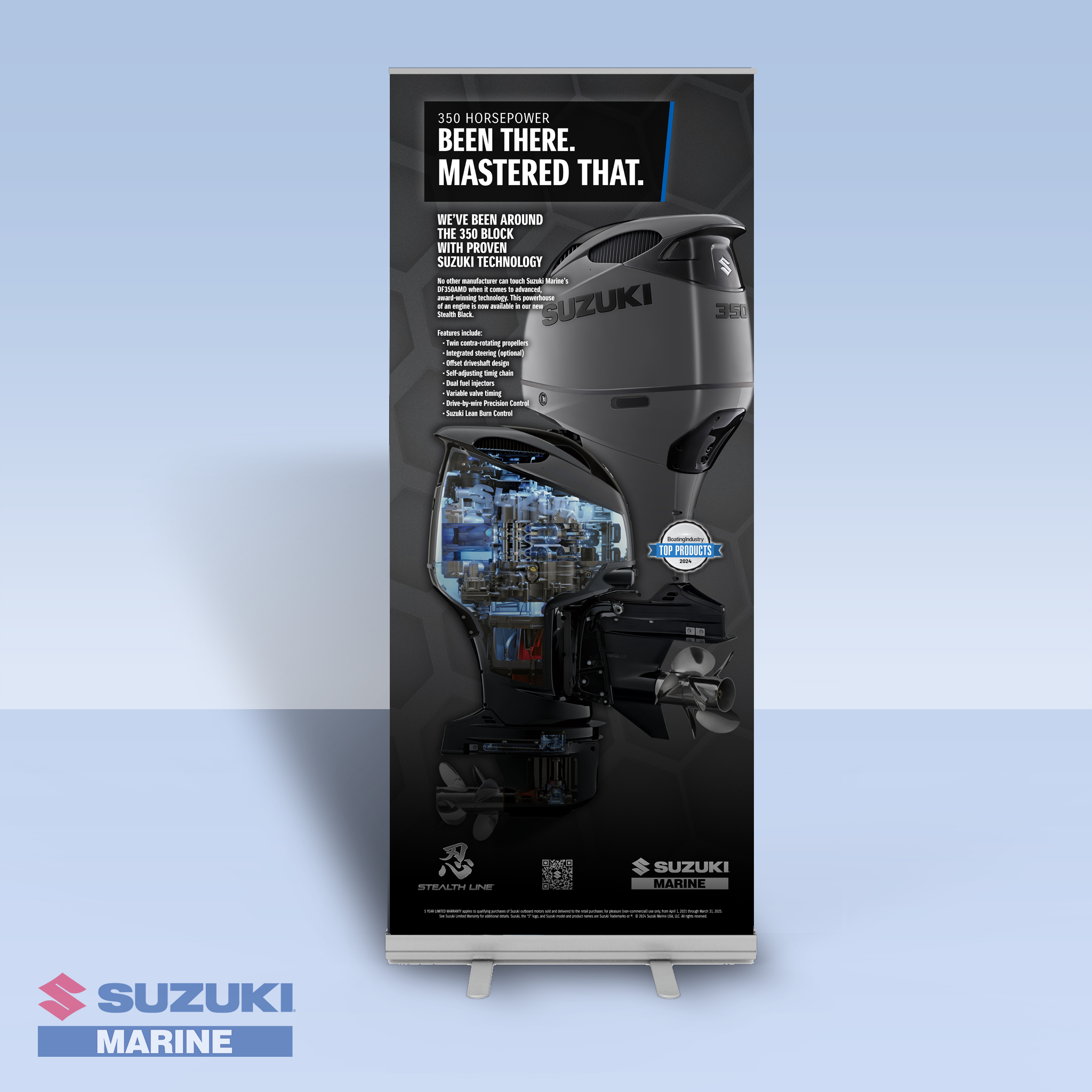 DF350 TECH STEALTH - Bannerstand – SuzukiBanners.com